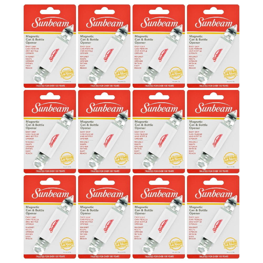Sunbeam Magnetic Can Piercer Can and Bottle Opener, 12 Pack - Walmart.com