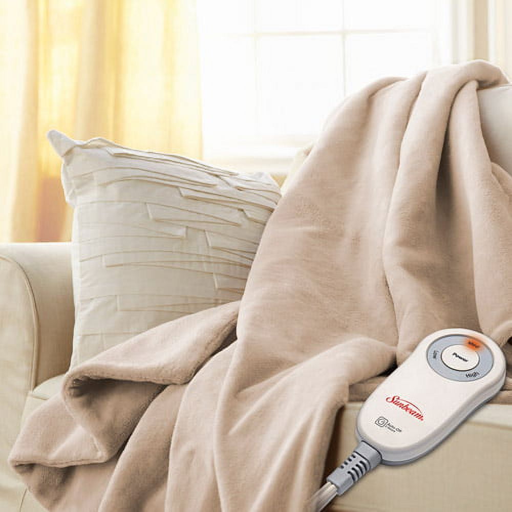 Sunbeam MicroPlush Heated Electric Throw - Walmart.com