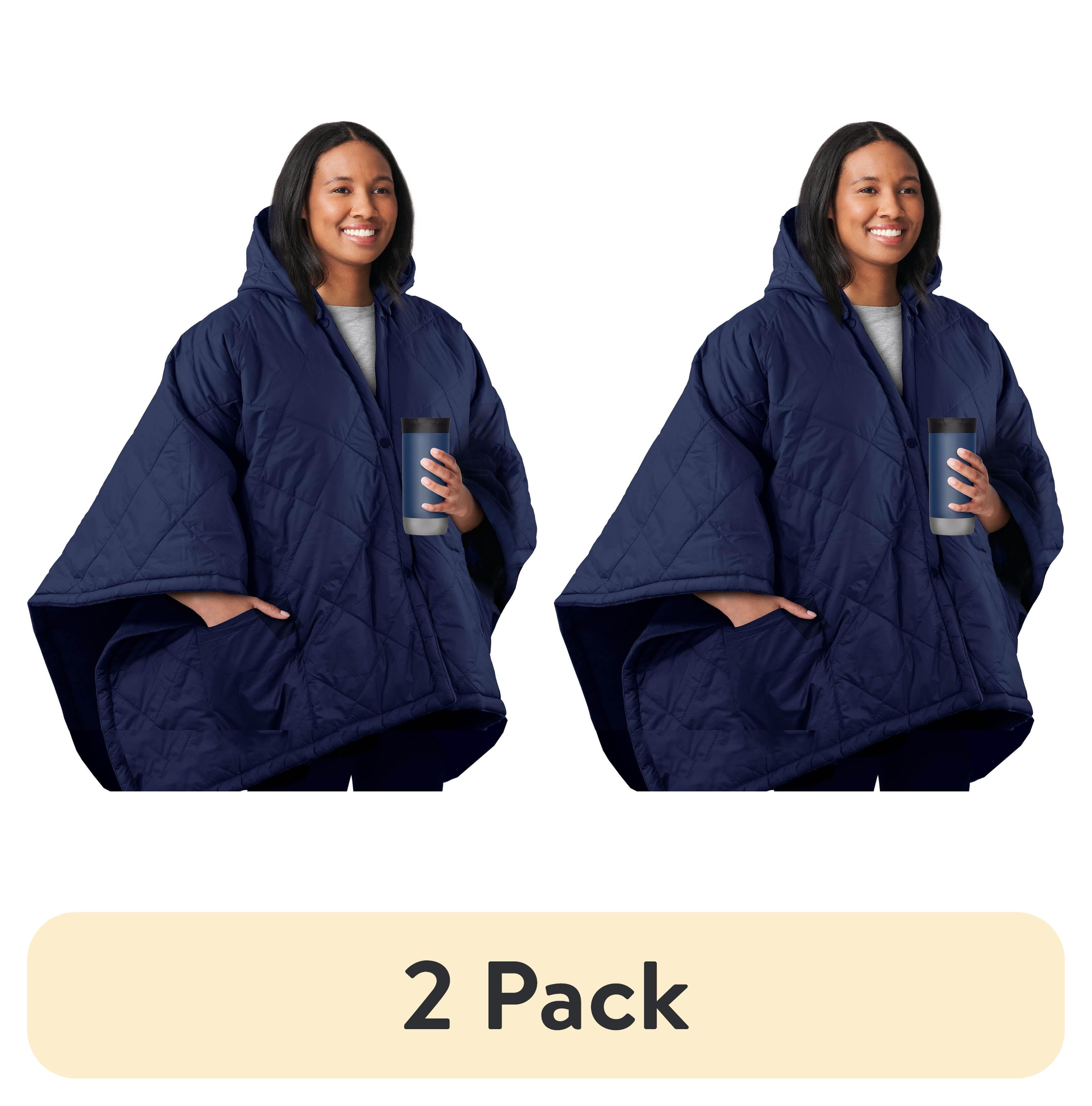 (2 pack) Sunbeam On-The-Go Throw Outdoor Poseidon Nylon Microplush, 4 ...