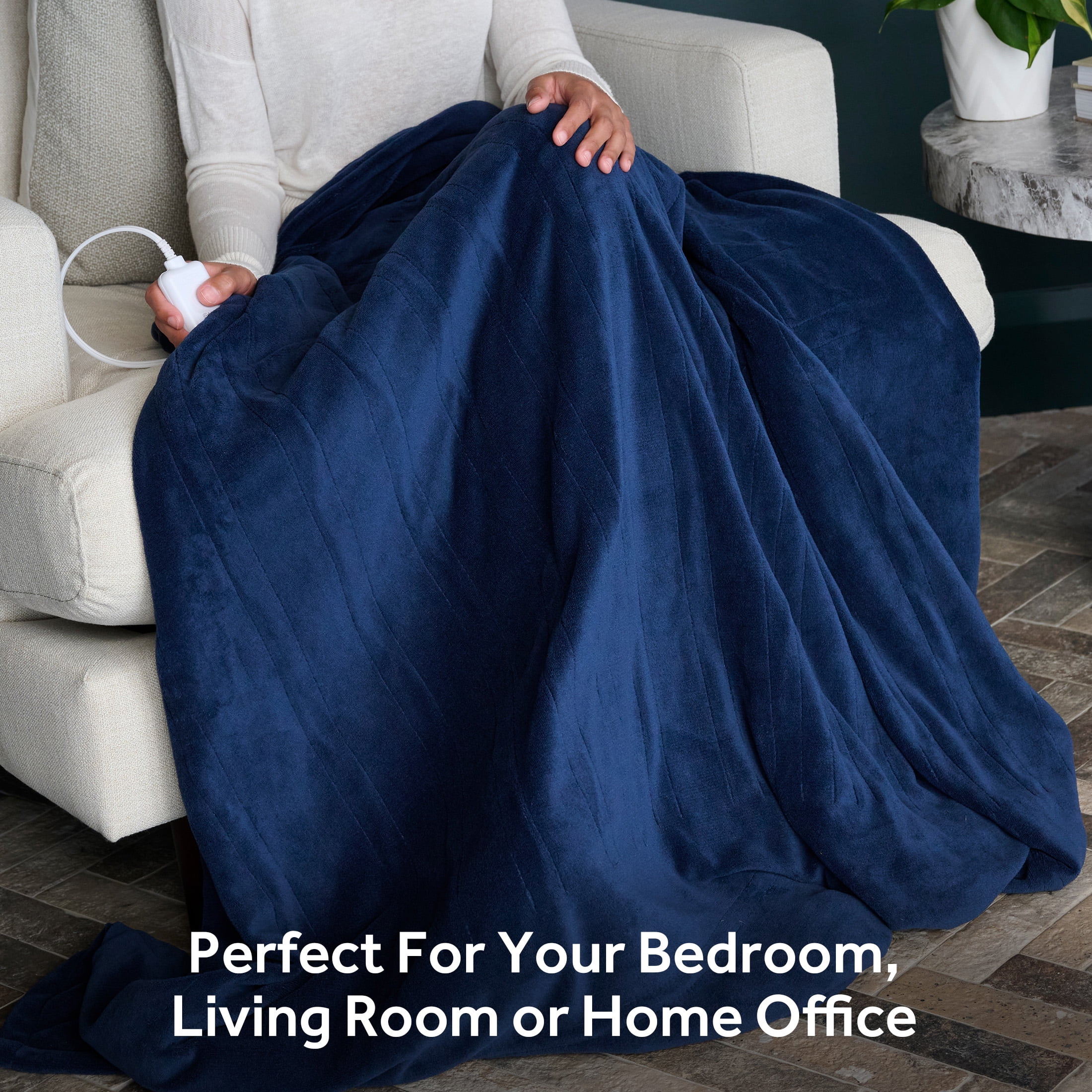 Sunbeam Oversized Throw Poseidon Microplush, 4 Heat Settings, 4-Hour ...