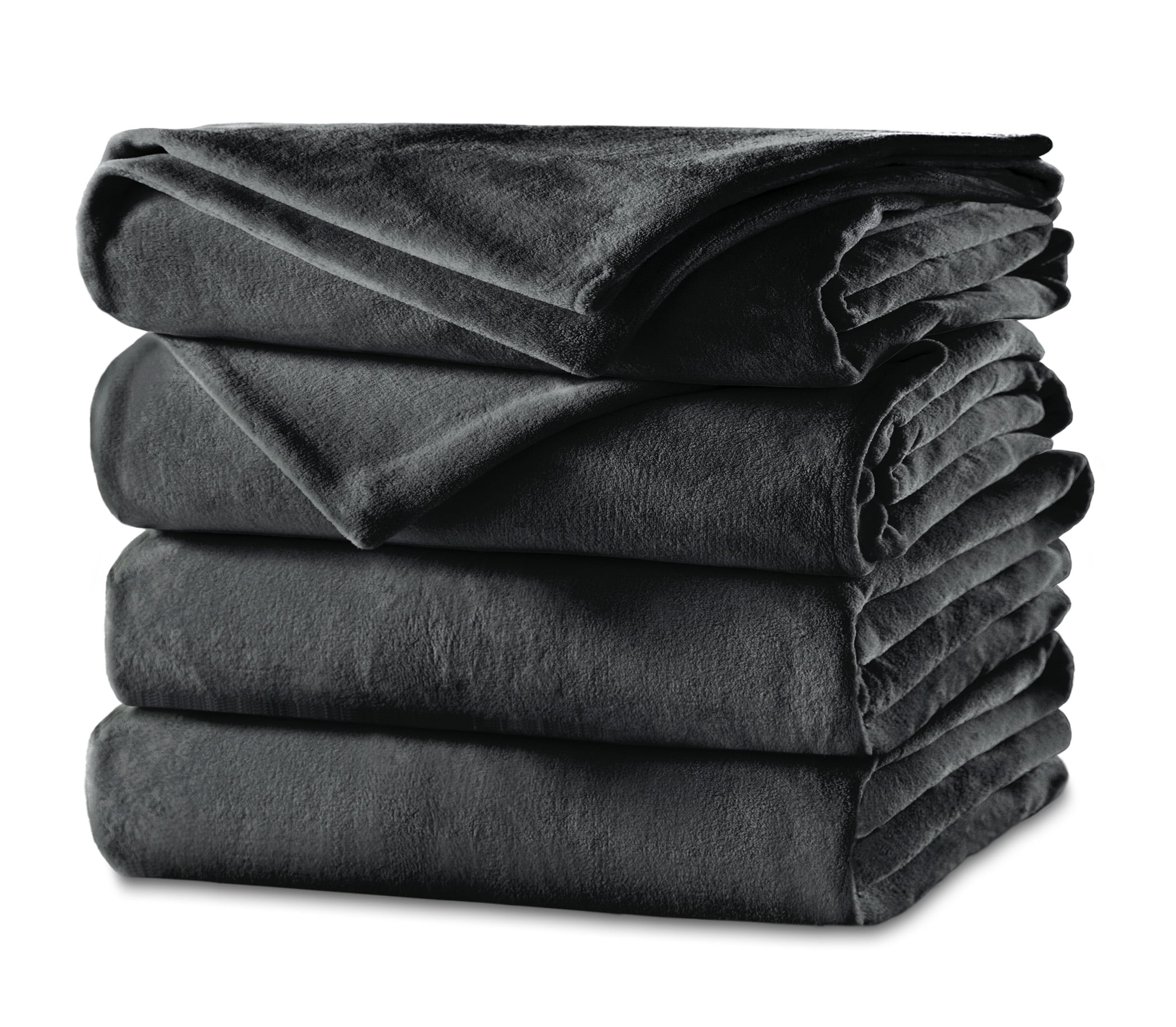 Sunbeam Royal Luxe Full Size Electric Heated Blanket, Sherpa Night Fog ...