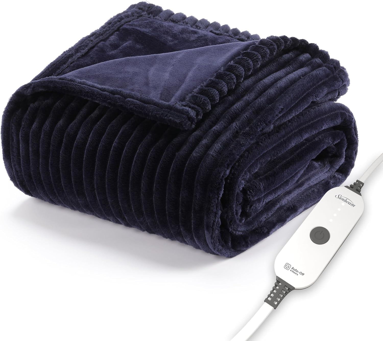 Sunbeam Royal Posh Velvet Heated Throw Electric Blanket, 50" x 60", 4 ...