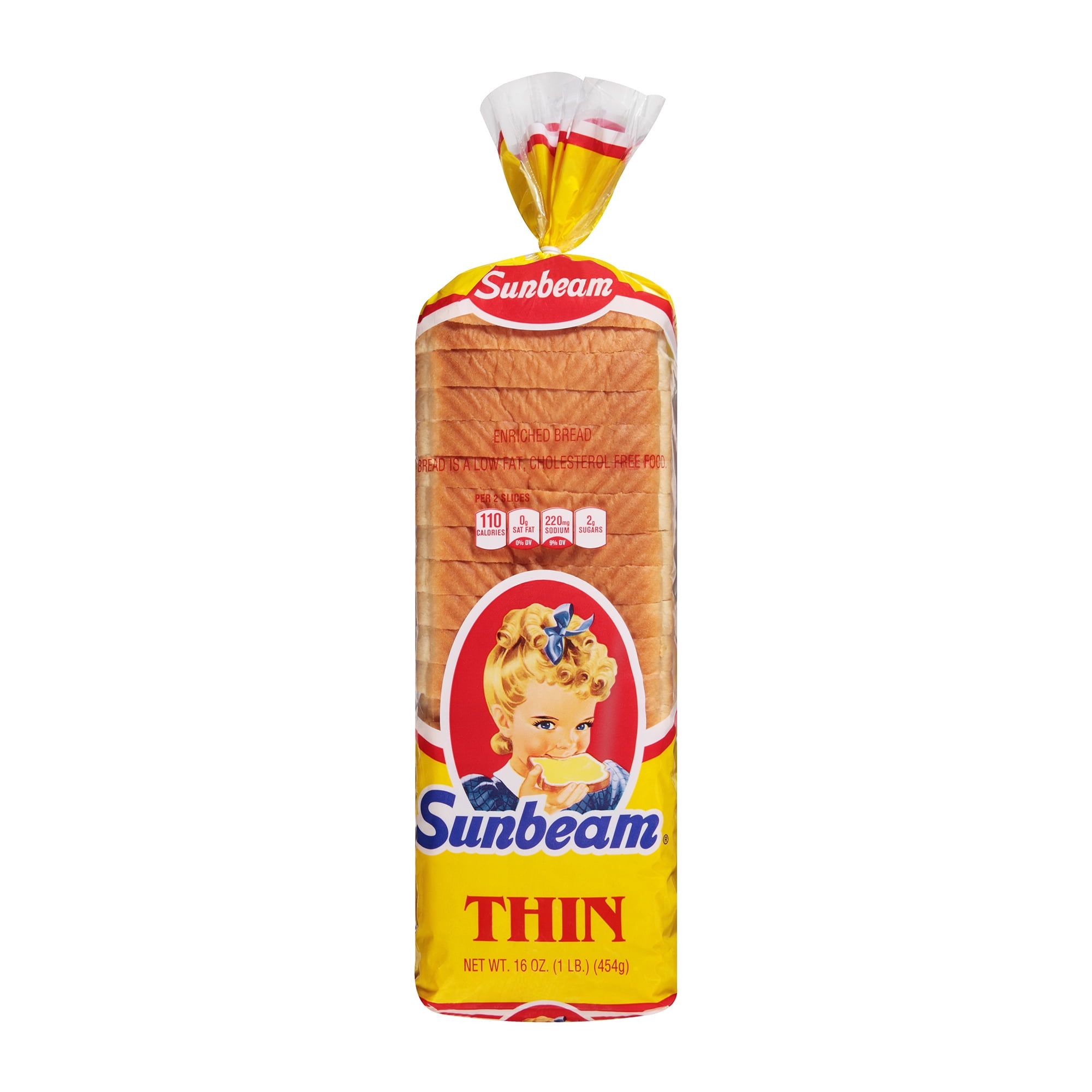 Sunbeam Sliced Toast Small White Bread, Perfect for Sandwiches, 16 oz ...