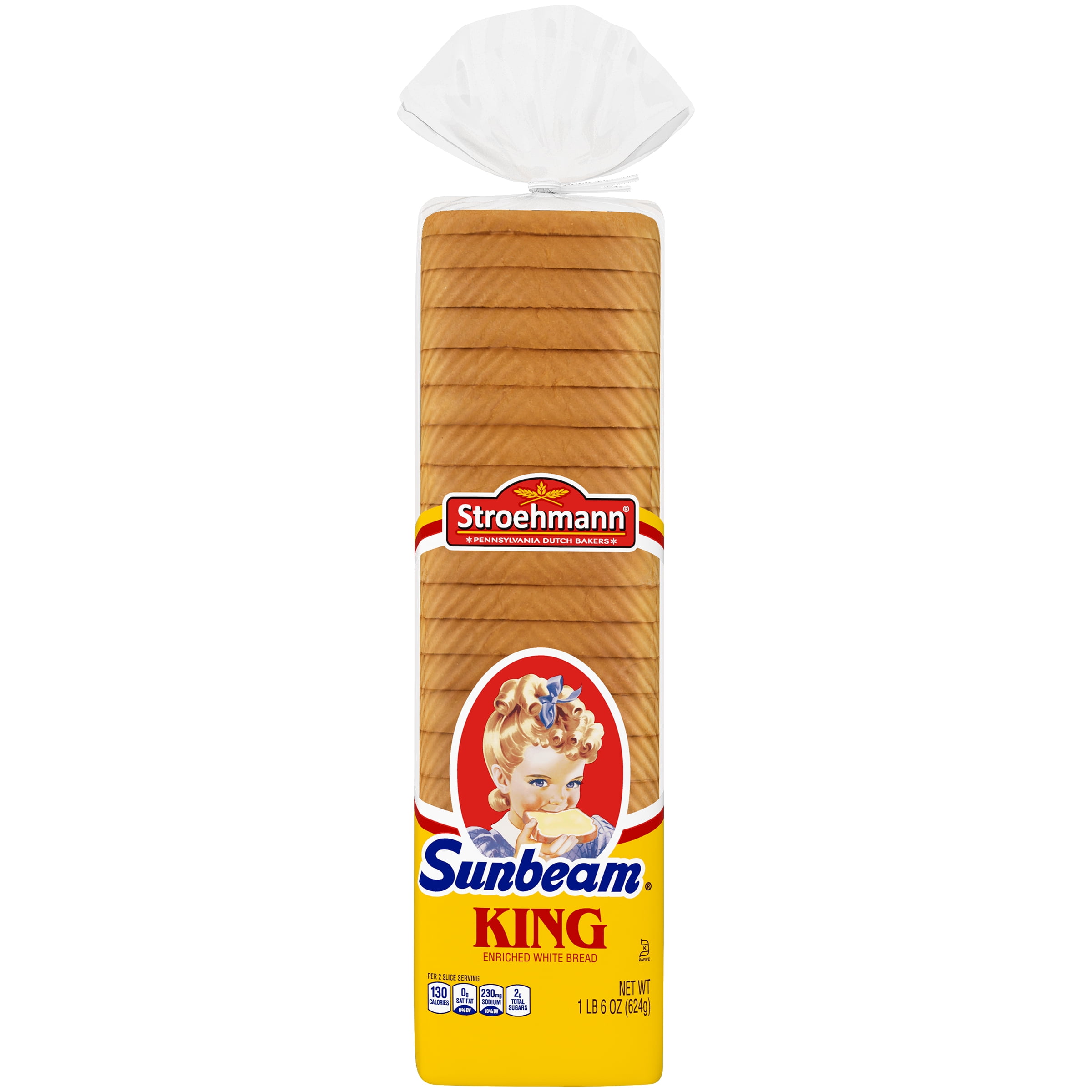 Sunbeam Stroehmann King White Bread, 22 oz - Walmart.com