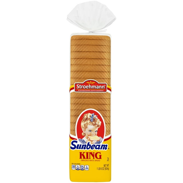 Sunbeam Stroehmann King White Bread, 22 oz - Walmart.com