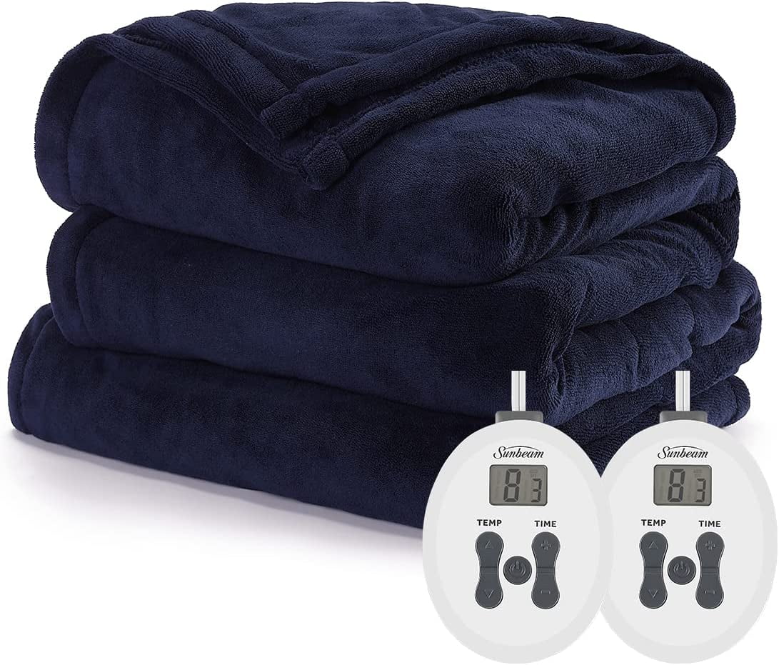 Sunbeam Ultraplush Electric Heated King Size Blanket with Dual ...