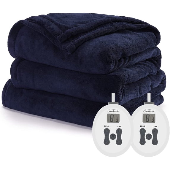 Sunbeam Ultraplush Electric Heated King Size Blanket with Dual ...