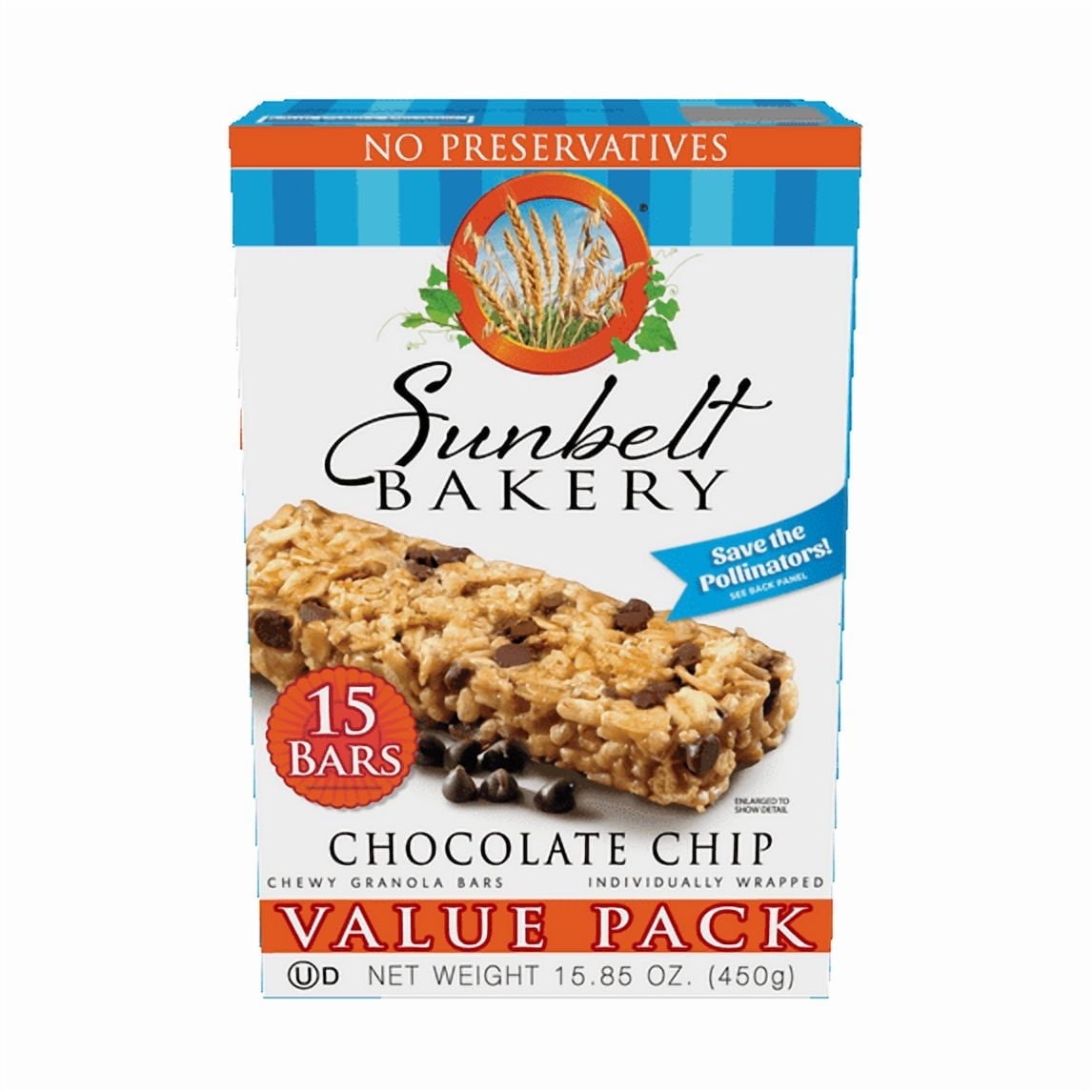 Sunbelt Bakery Chewy Granola Bars, Chocolate Chip, 15 Ct - Walmart.com