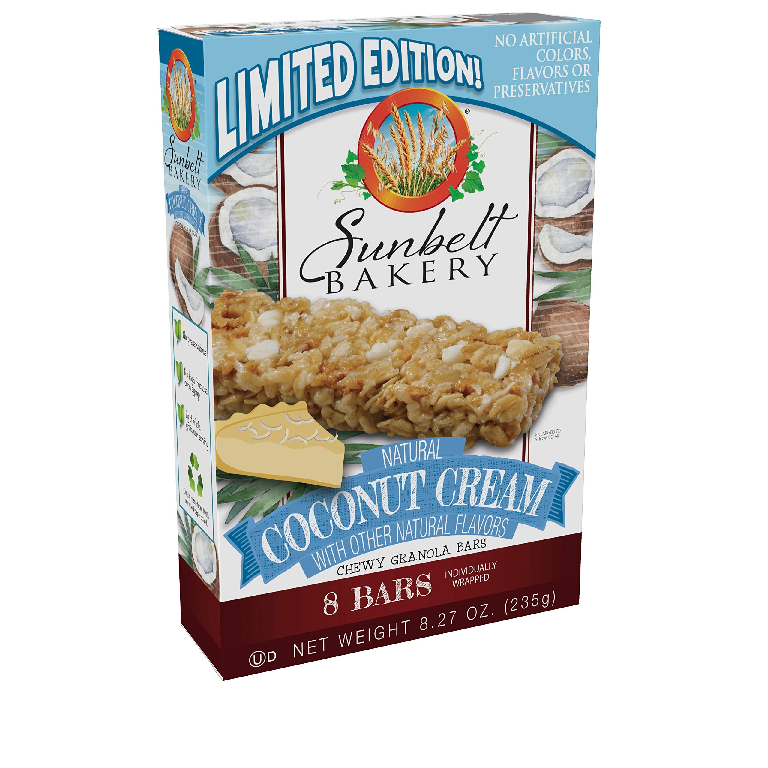 Sunbelt Bakery Coconut Cream Chewy Granola Bars, Coconut, 8 Bars ...