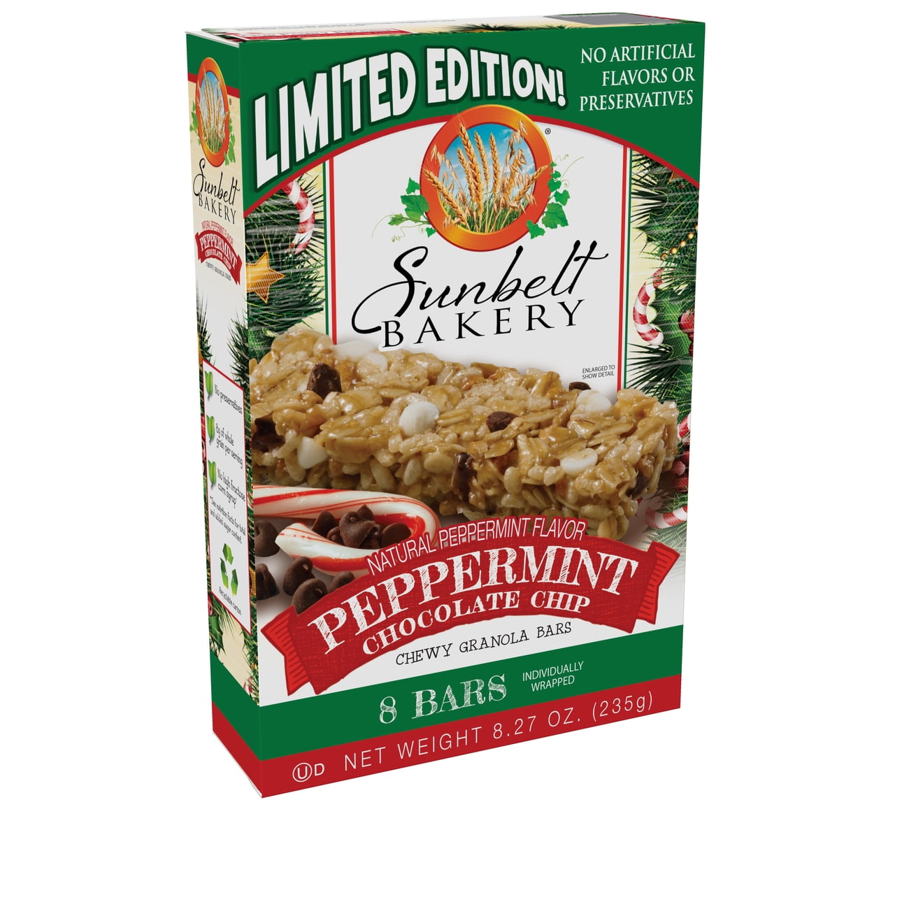 Sunbelt Bakery Family Pack Peppermint Chocolate Chip Chewy Granola Bars ...