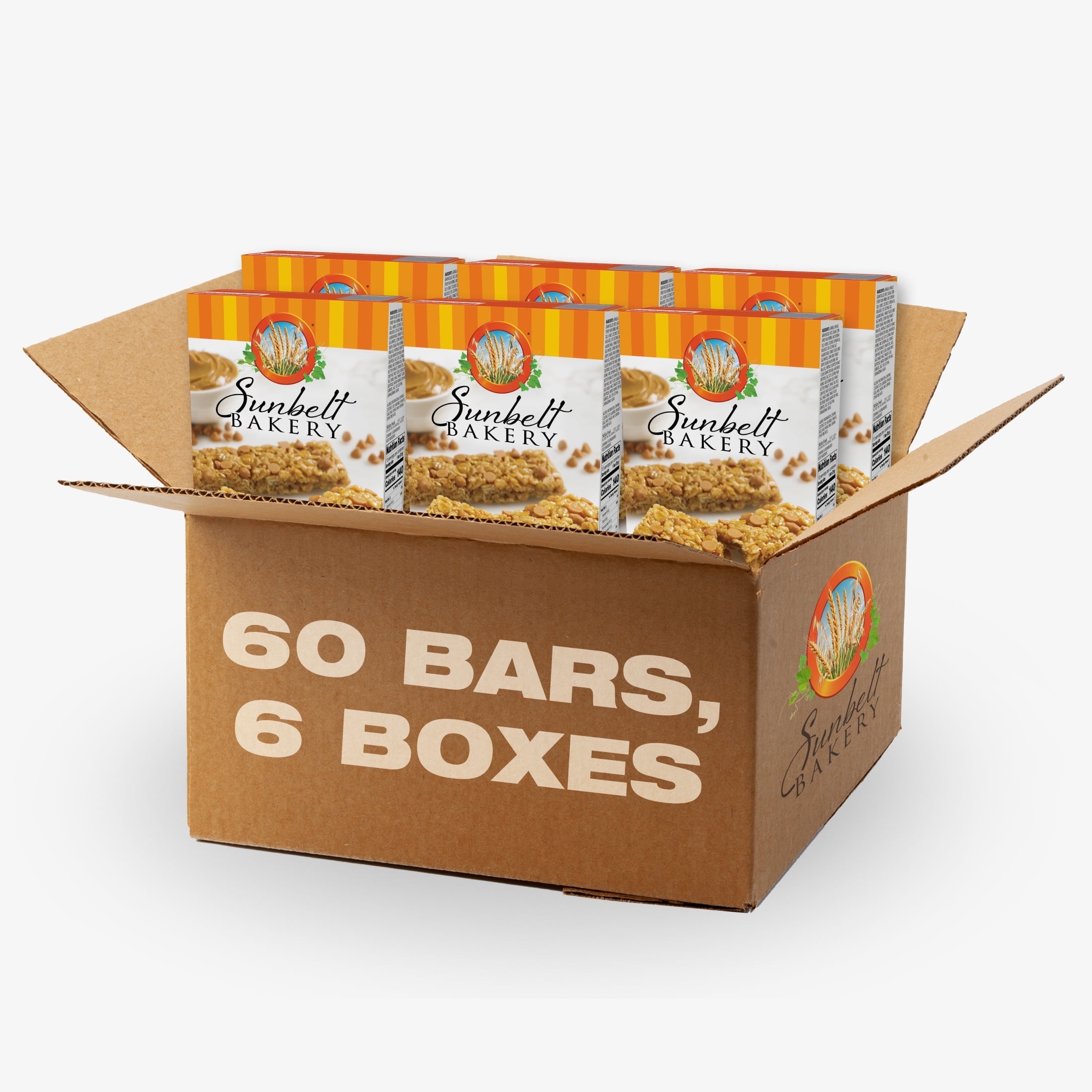 Sunbelt Bakery Peanut Butter Chip Chewy Granola Bars, 60 Bars, 8g Whole ...