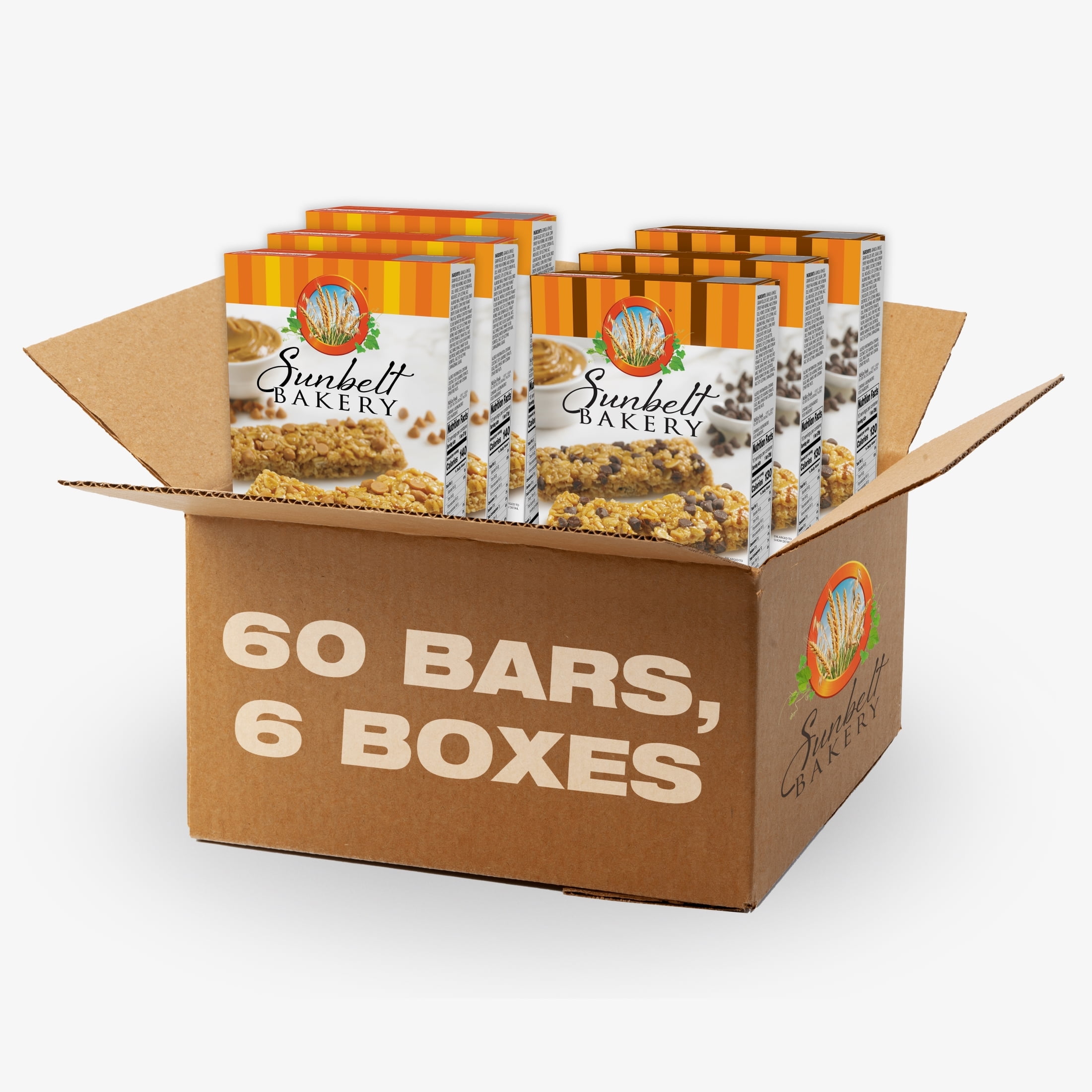 Sunbelt Bakery Peanut Butter Lovers Pack, 2 Flavor Chewy Granola Bar ...