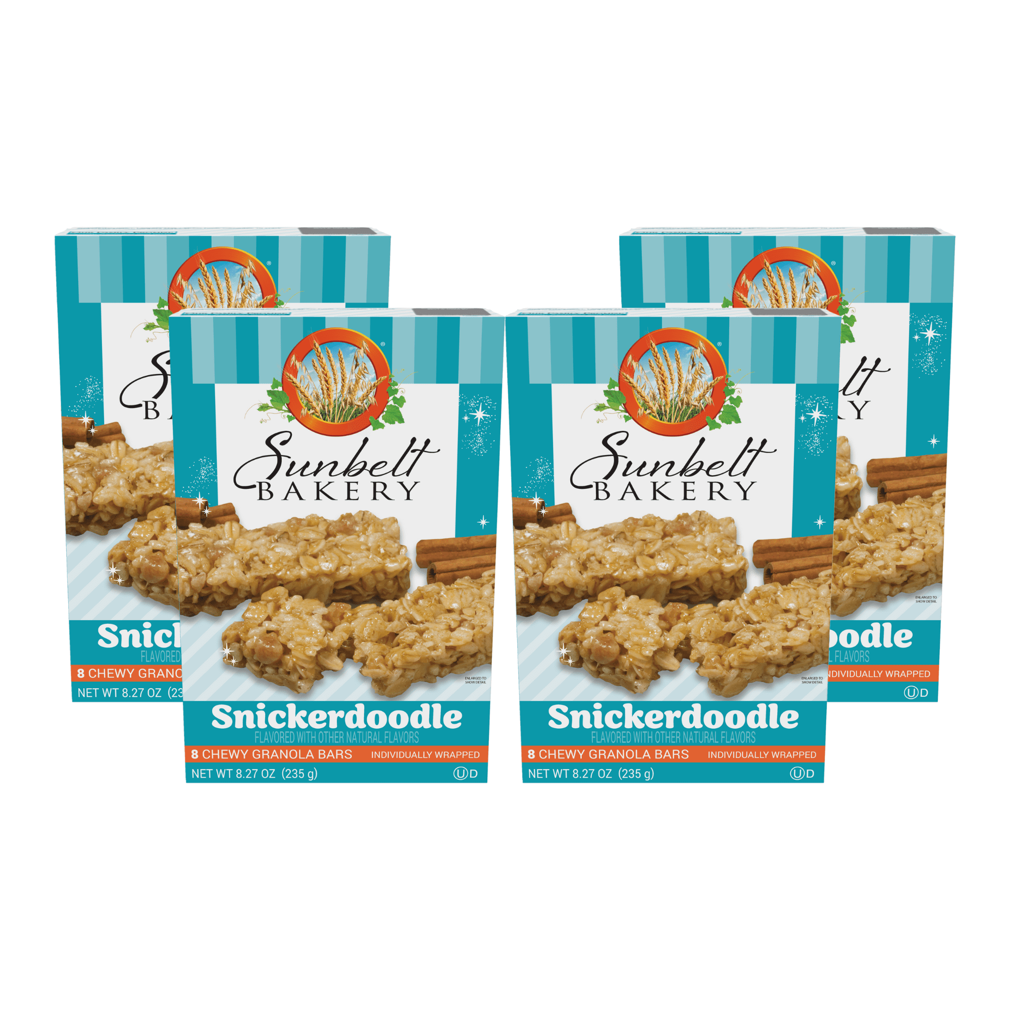 Sunbelt Bakery Snickerdoodle Chewy Granola Bars, 4 Boxes, 32 ...