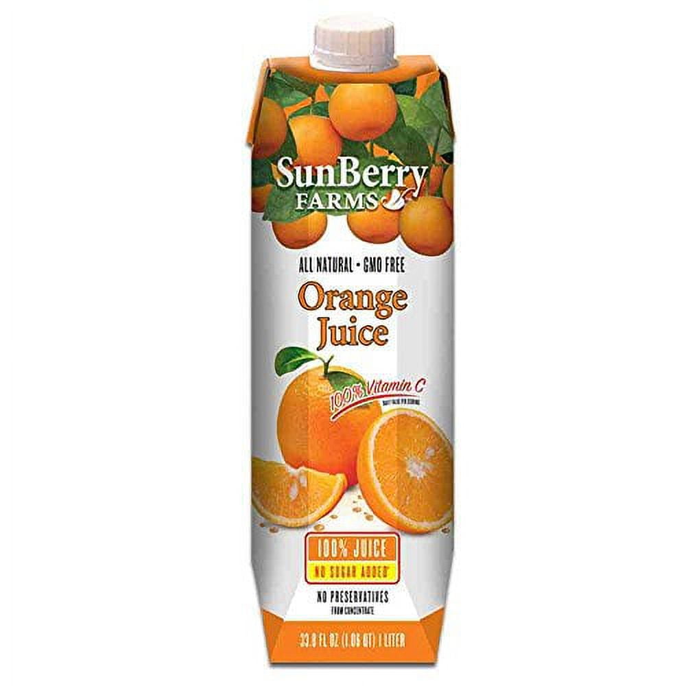 Sunberry Farms Orange Juice 100%, 33.8 oz - Case of 12 - Walmart.com