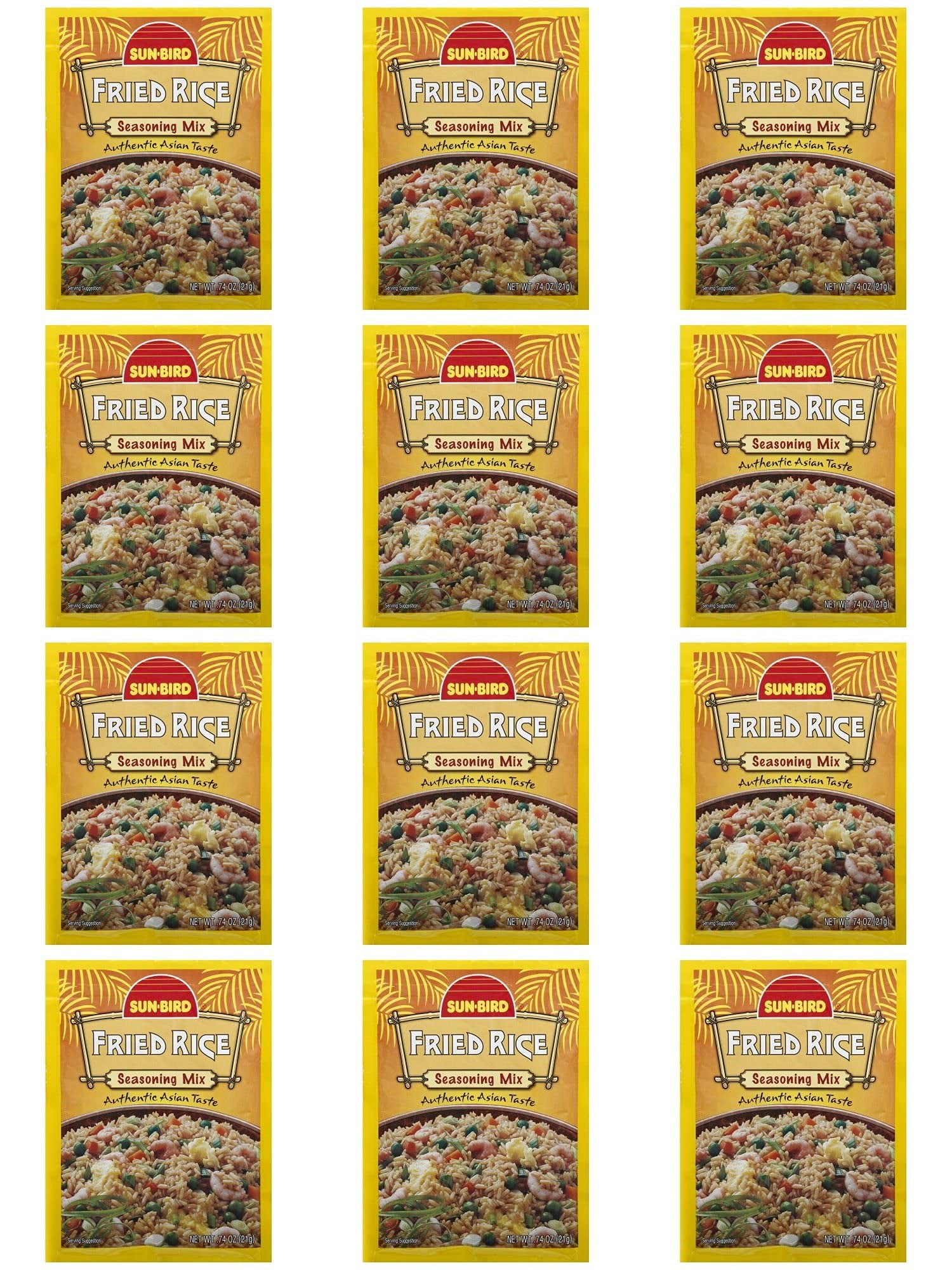 Sunbird Fried Rice Seasoning DHF10 Mix, 0.74 Ounce - 12 pack - Walmart.com