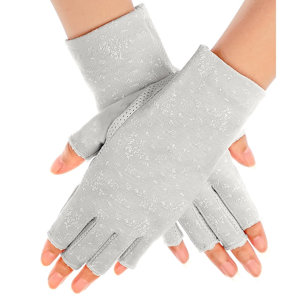 Sunblock Gloves Non Slip UV Protection Driving Gloves Summer Outdoor ...