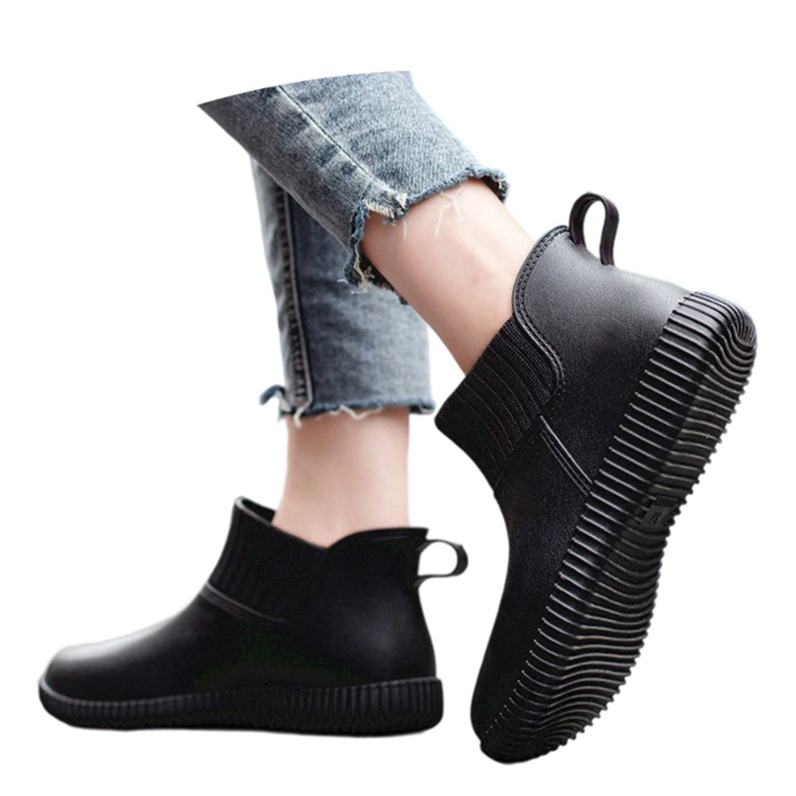 Sunbona Women's Rain Shoes Fashionable Low Cut Rubber Boots Non Slip ...