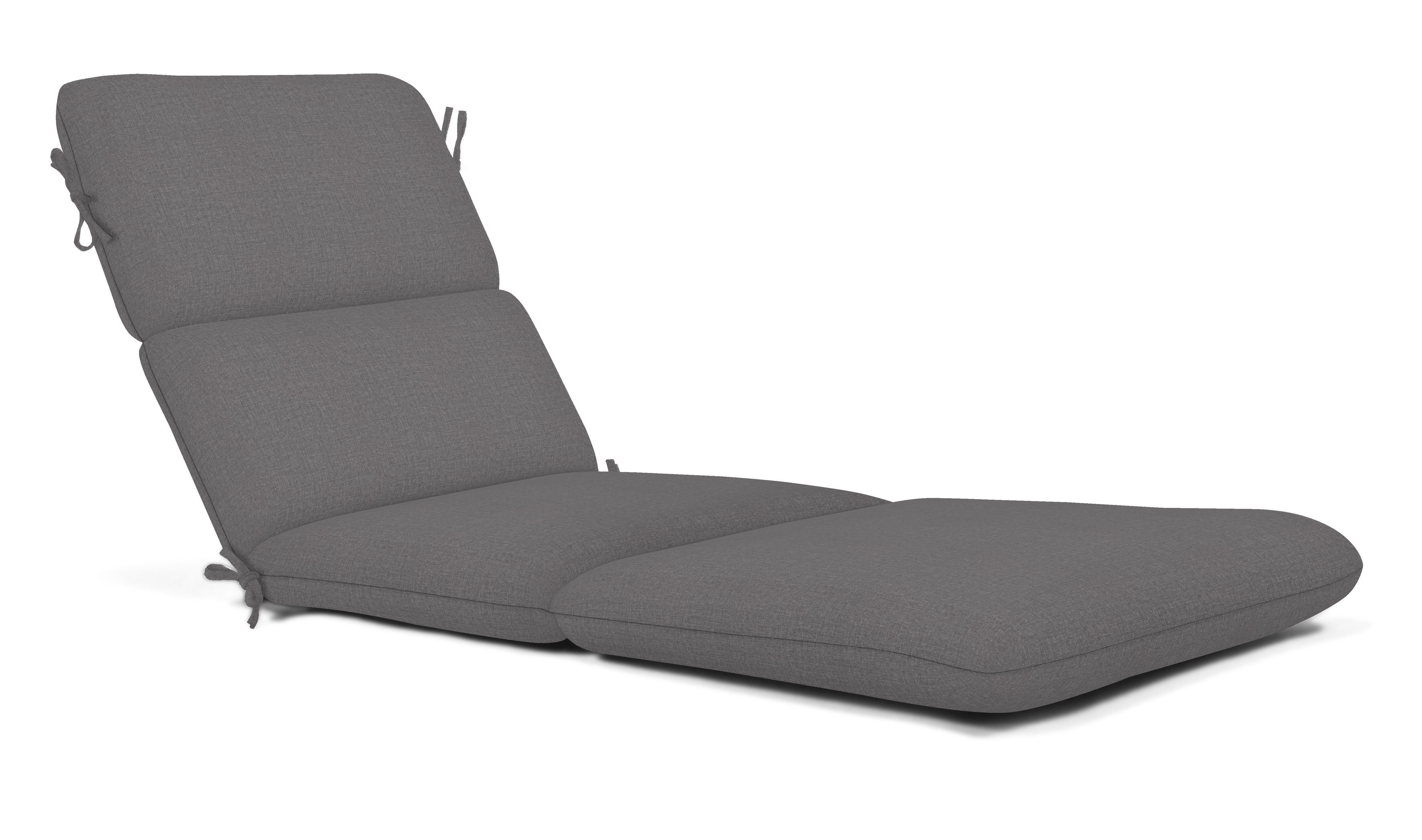 "Sunbrella Outdoor Lounger - 74"" Chaise Cushion in Cast Slate ...