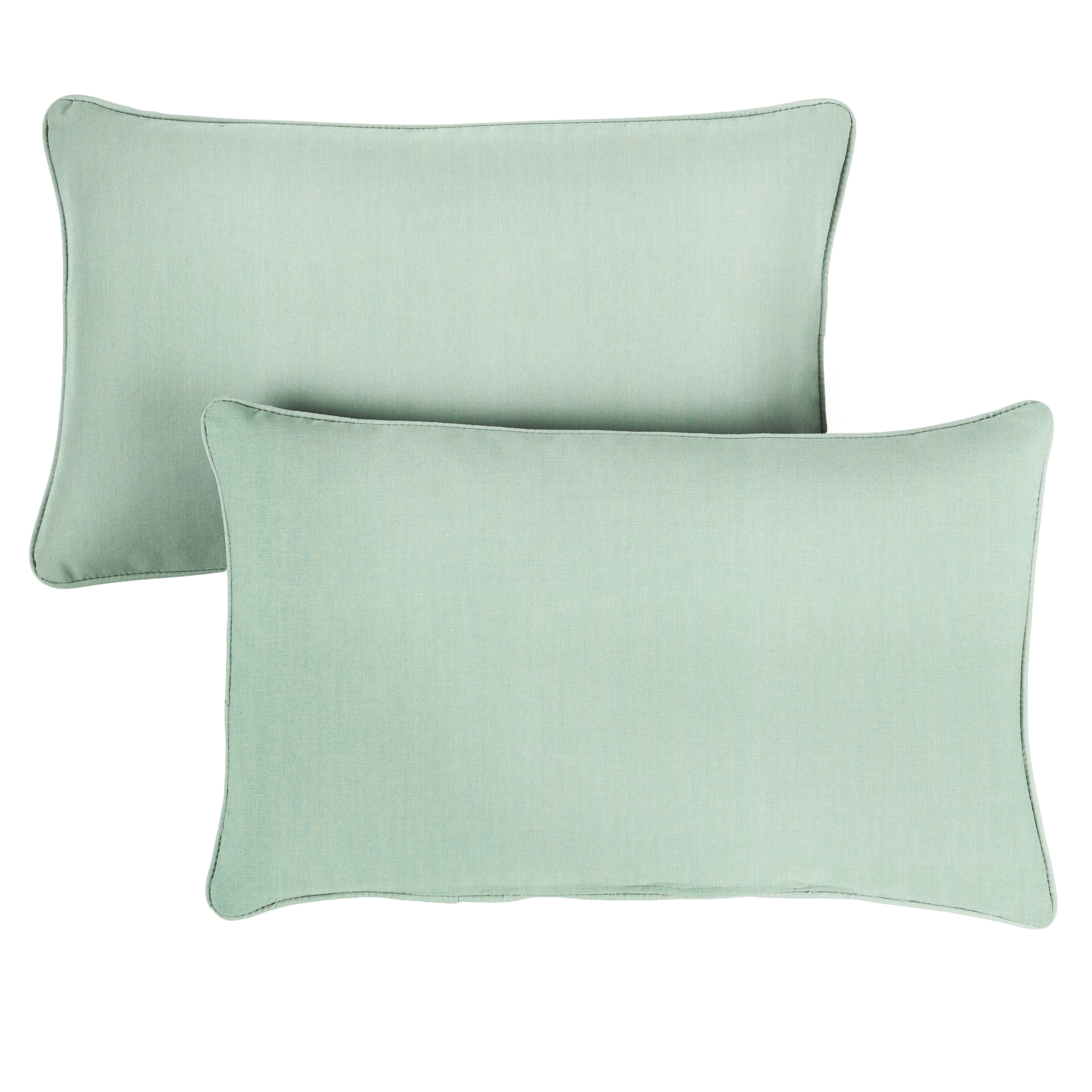 Sunbrella Canvas Spa Corded Indoor/ Outdoor Pillows (Set of 2) 13 in x ...