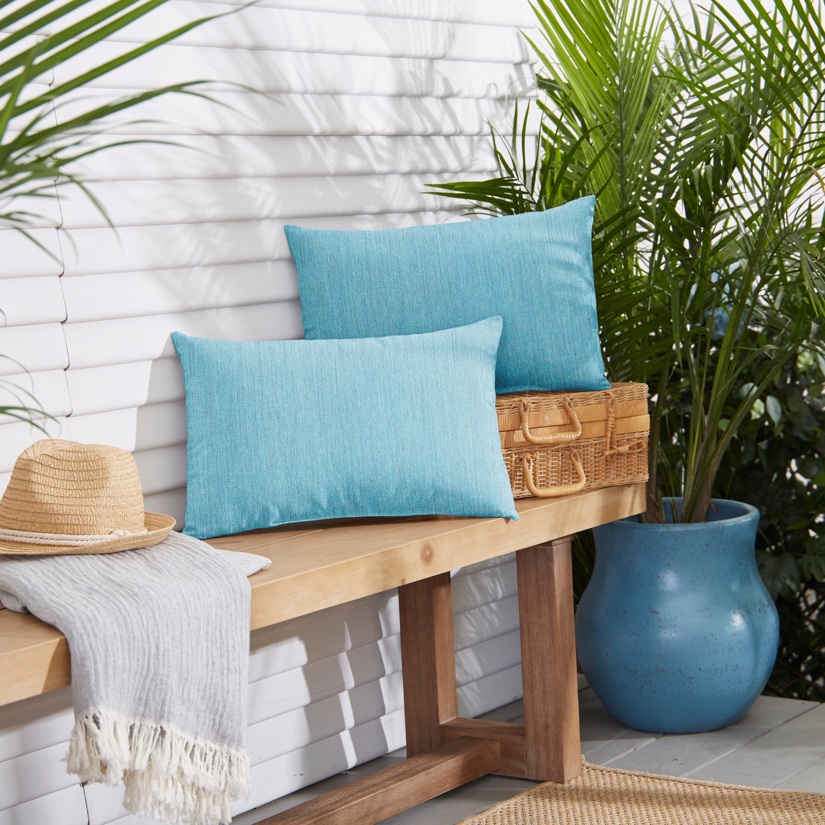 Sunbrella Cast Indoor/Outdoor Knife Edge Pillow (Set of 2) Cast Horizon ...