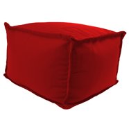 LumiSource Cobbler Leather Pouf Ottoman - Walmart.com