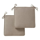 Sunbrella Outdoor Square Chair Pad (2-Pack), Cast Shale - Walmart.com