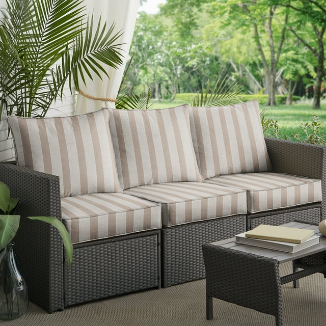 Sunbrella Rangfe Dune Indoor/ Outdoor Sofa Cushion Set, (Set of 6) - Walmart.com