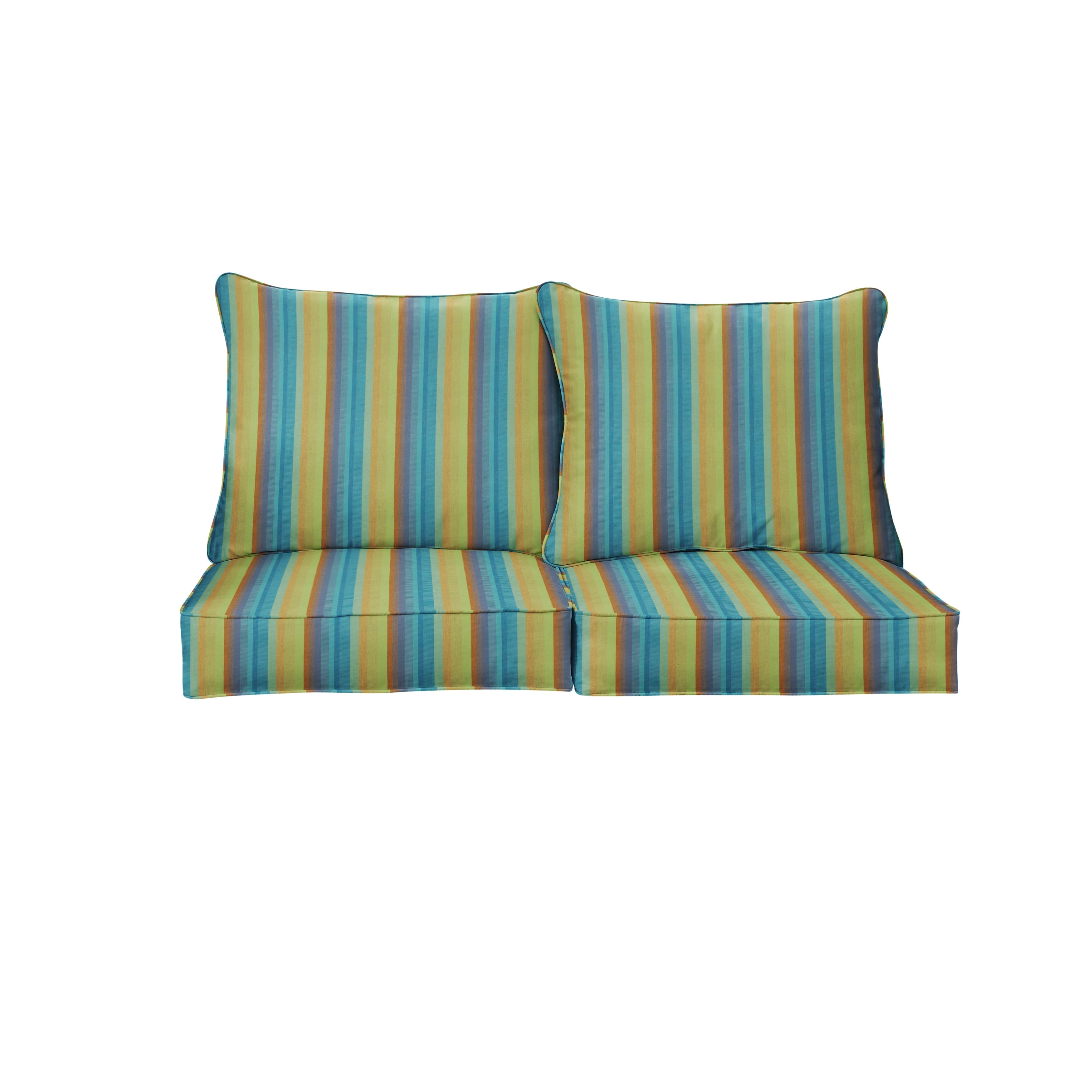 Sunbrella Sorra Home Outdoor Loveseat Pillow And Cushion Set 23 In W X