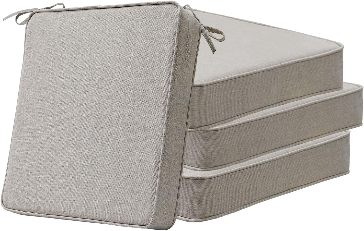 Sunbrella Square Corner Seat Cushions, 19" x 19" x 3", Set of 4, Indoor ...
