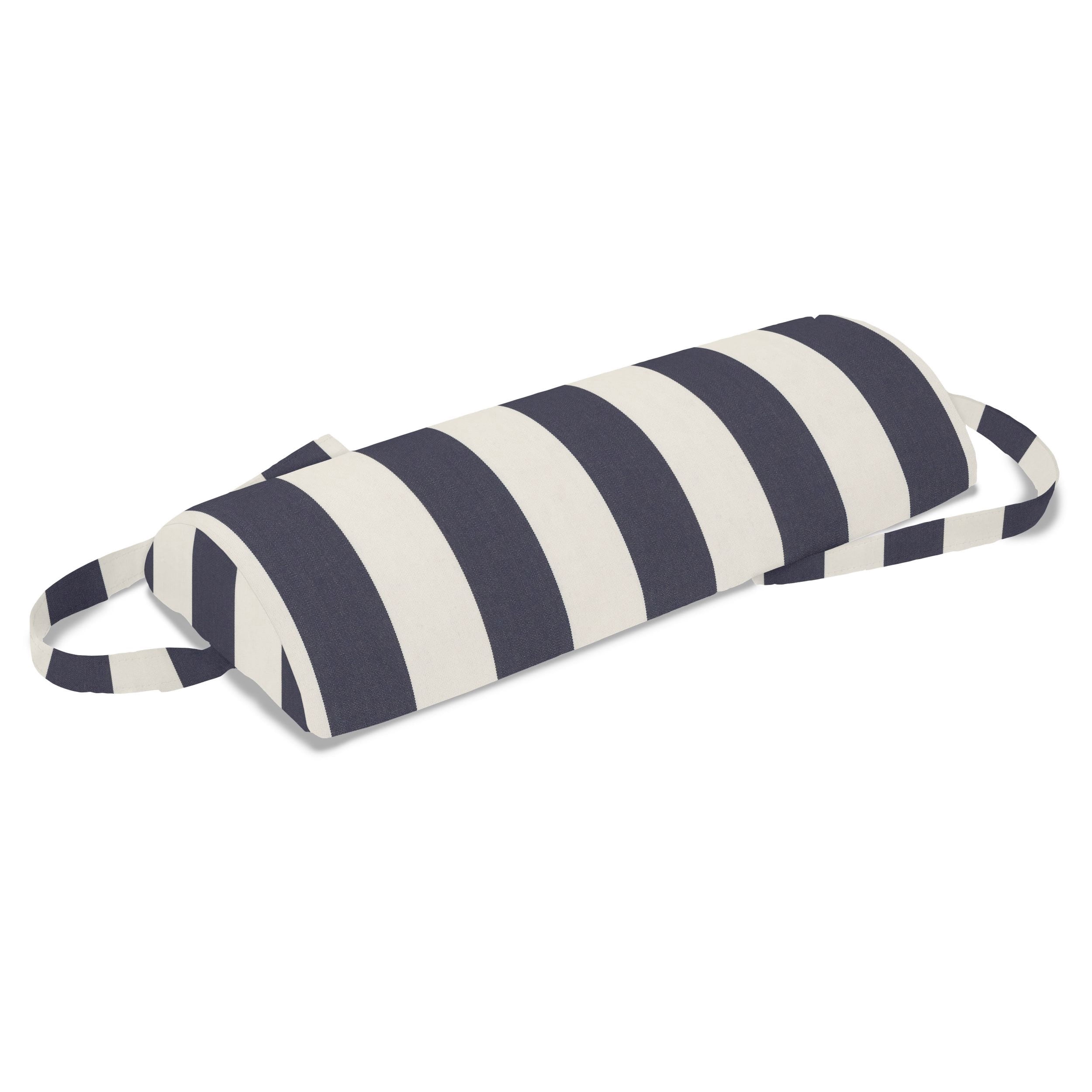 Sunbrella Stripe Headrest Pillow 19 x 8.5 - Maxim Navy - Walmart.com