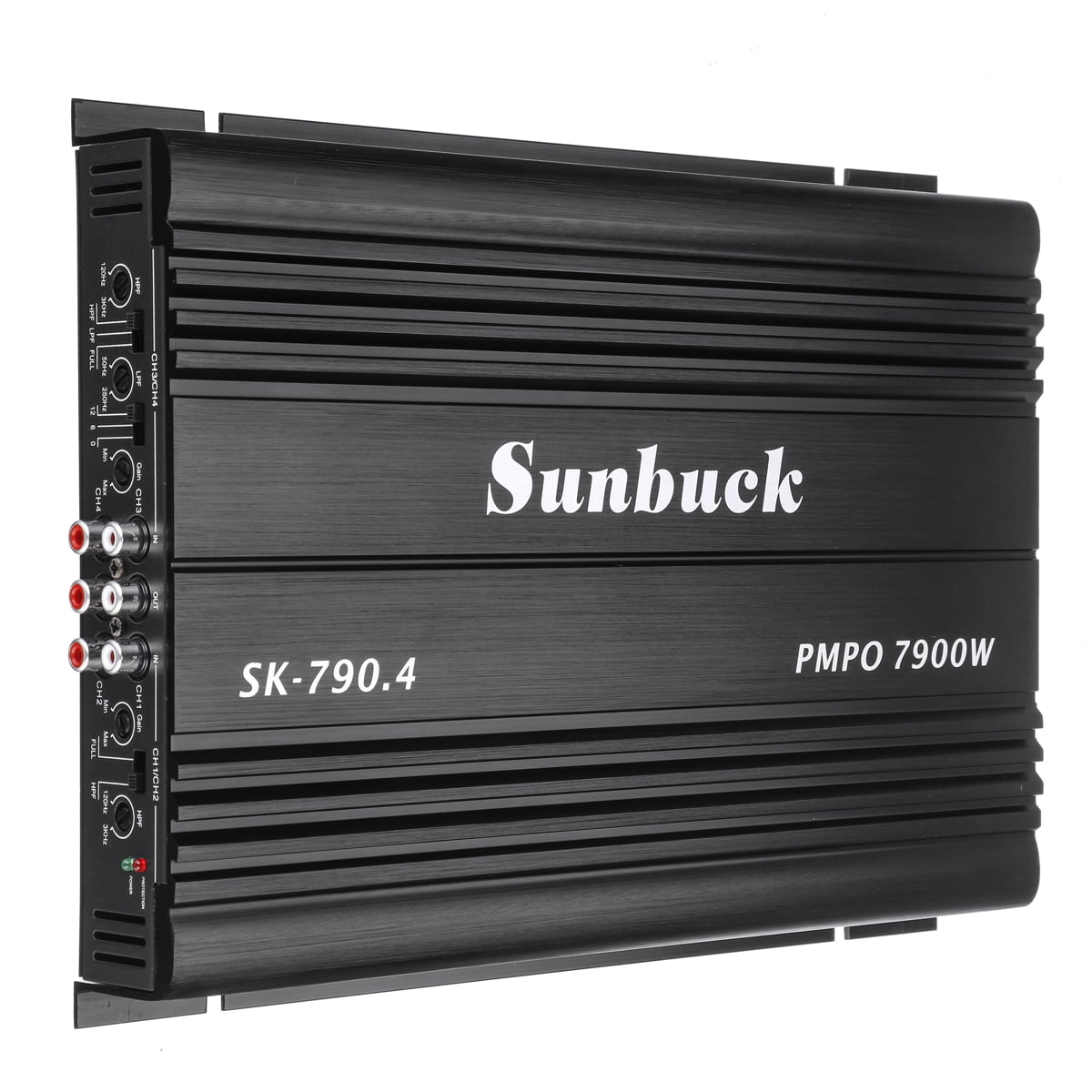 Sunbuck 7900W 4-Channel Car Audio Amplifier, Class A/B Stereo Speaker ...