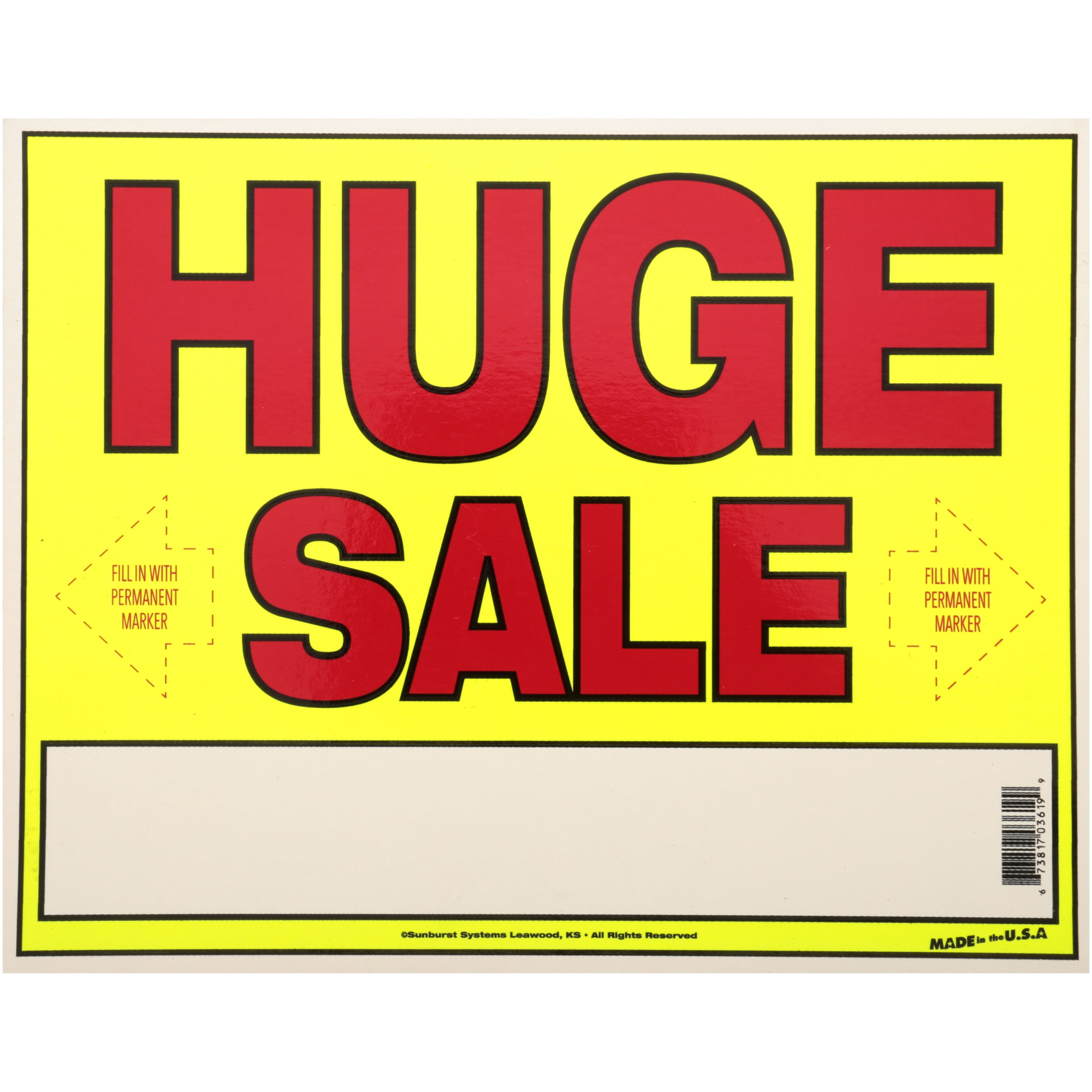 Sunburst Systems 3619 Indoor/Outdoor Huge Sale Sign - Walmart.com