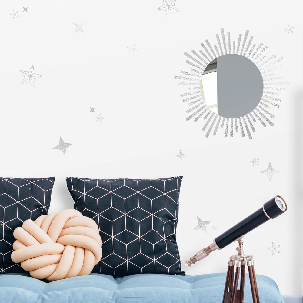 Sunburst Wall Decals with Circle Mirror - Walmart.com