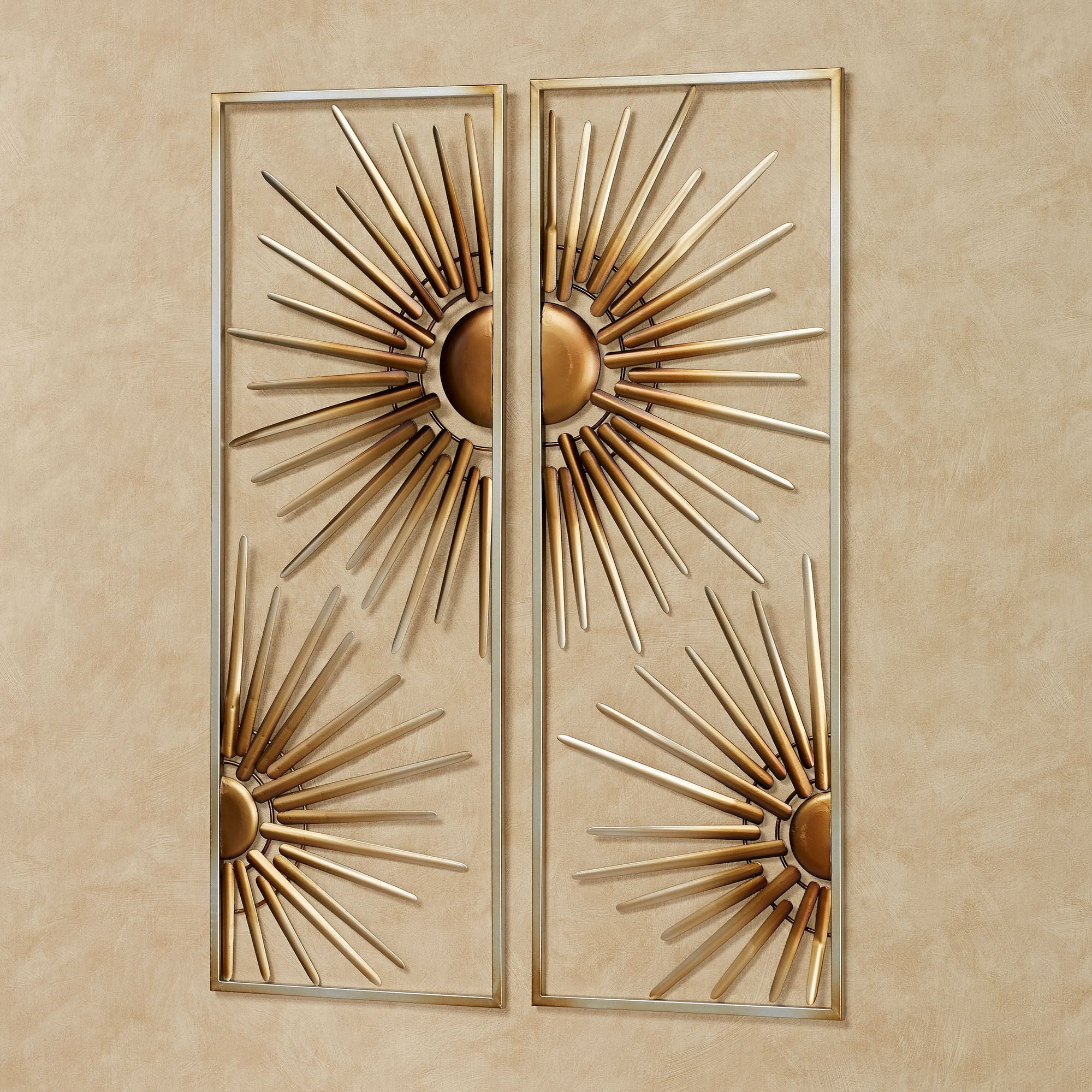 Sunbursts Openwork Metal Wall Art Panels Set of Two, Each Panel 34 by ...