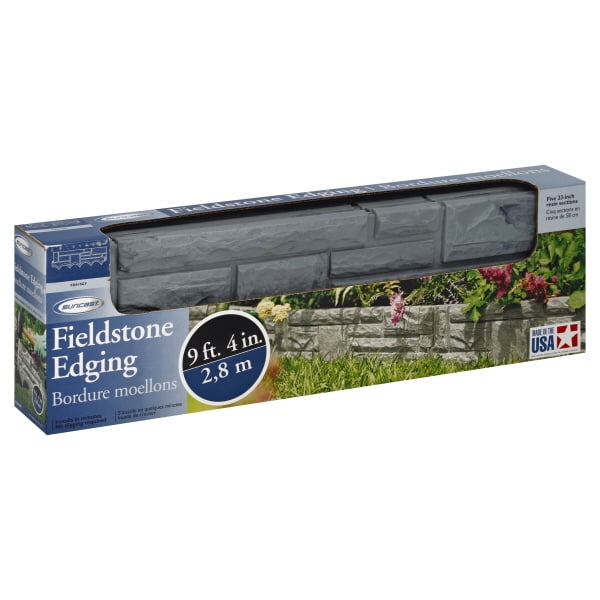 Suncast 10' Fieldstone Edging, Gray - Walmart.com