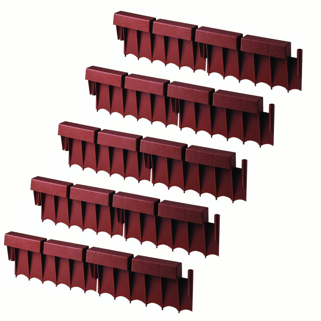 Suncast 10' Interlocking Brick Resin Border Edging, 12 Inch Sections ...