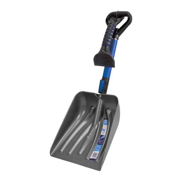 Suncast 11in. Telescoping Blue Car Shovel and Arched Ice Scraper Combo ...