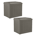 Suncast 22-Gal Outdoor Deck Storage Box and Seating Solution, Backyard ...