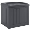 Suncast 22 Gal Outdoor Patio Small Deck Box with Storage Seat ...