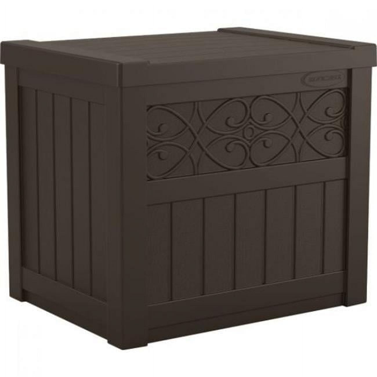 Suncast Small 22 gal Resin Deck Box - Outdoor Garden Storage Container ...