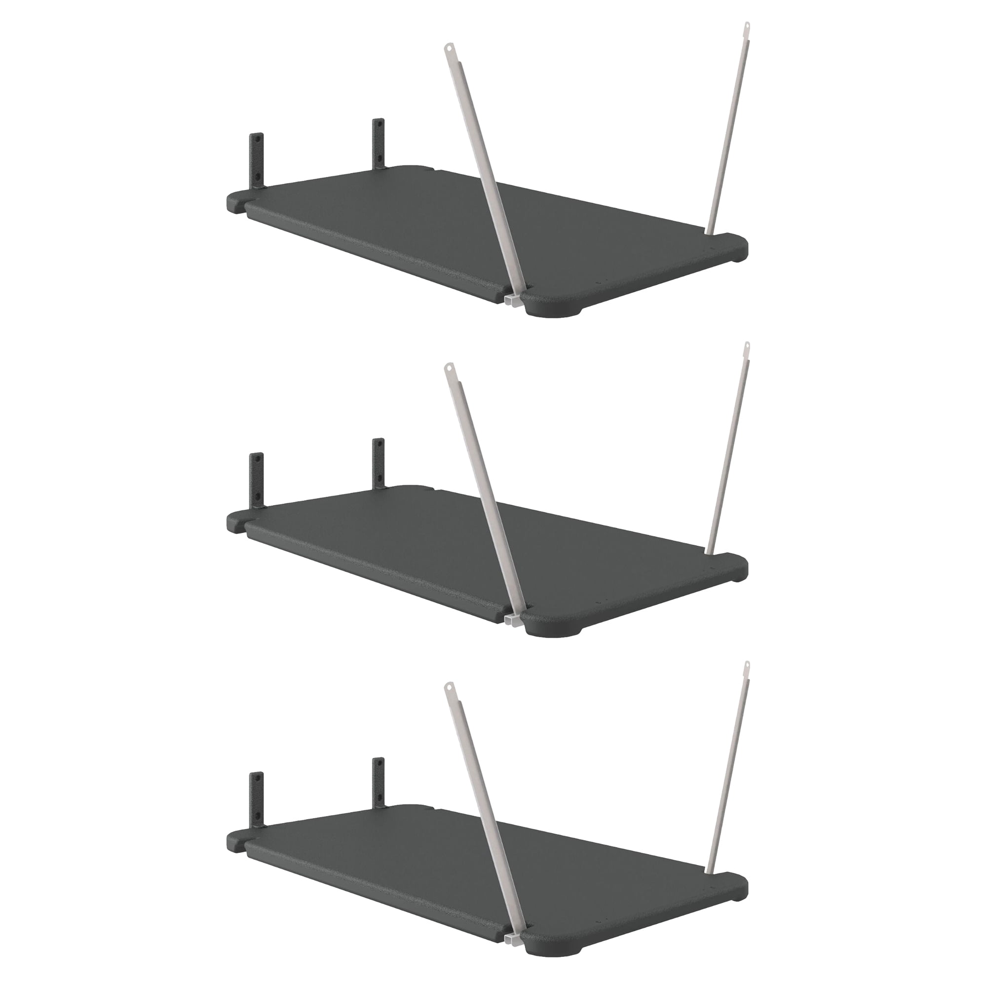Suncast 3 Pack Vertical Shed Shelf Space Saving Hanging Outdoor Storage ...