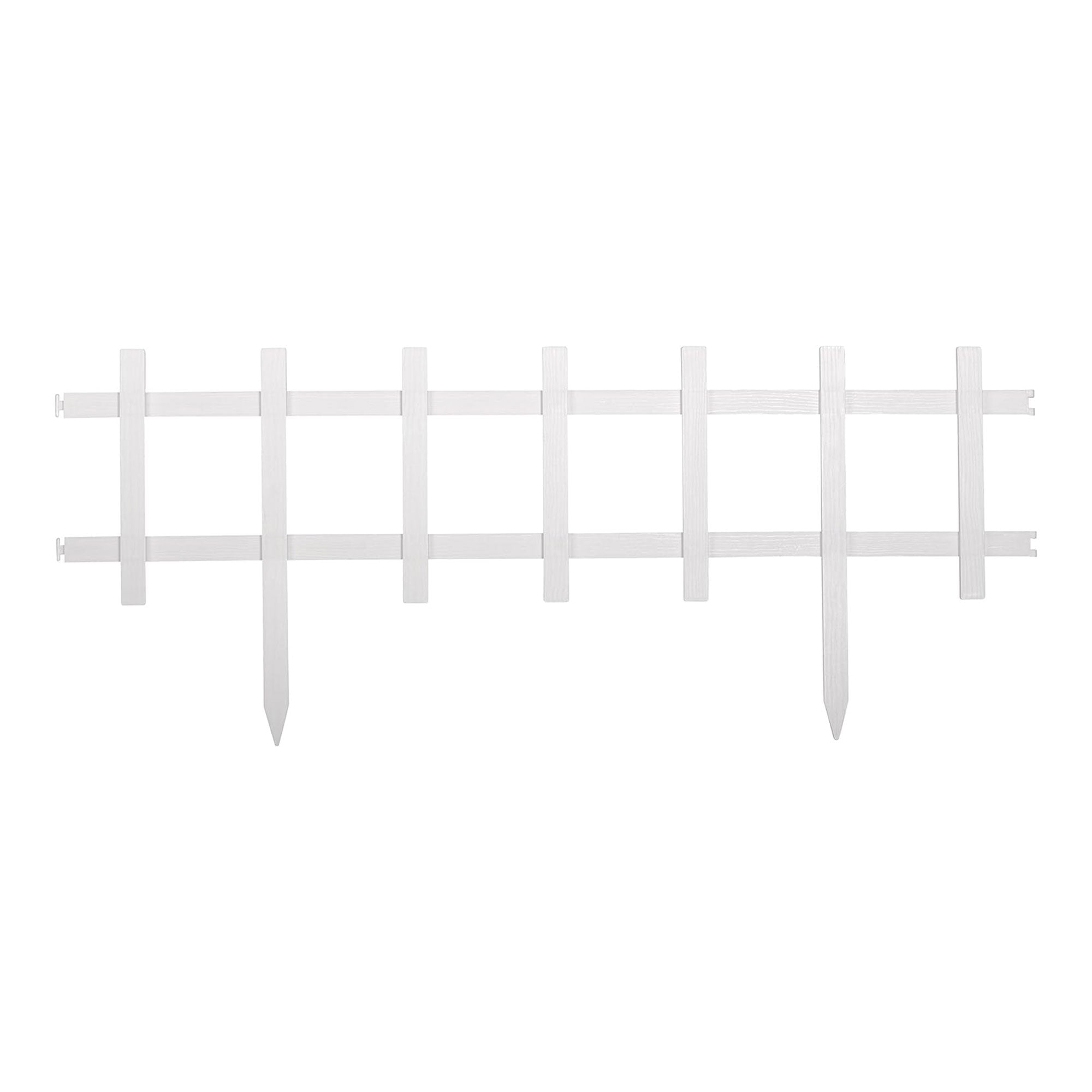 Suncast Cape Cod Styling Long Border Fence with Interlocking Tabs (4 ...