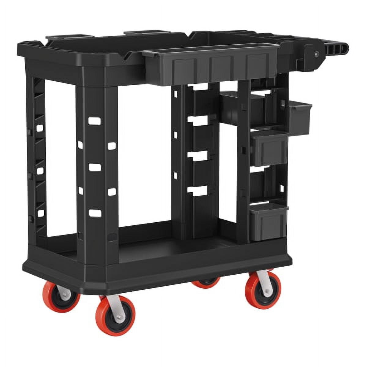 Suncast Commercial Heavy-Duty Plus 2-Shelf Utility Cart, 34-13/16"H x ...