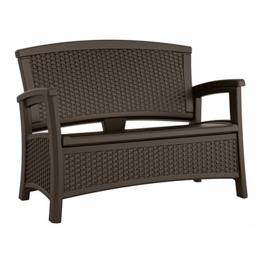 Rubbermaid Large Outdoor Patio Storage Bench, Waterproof Resin Deck Box ...