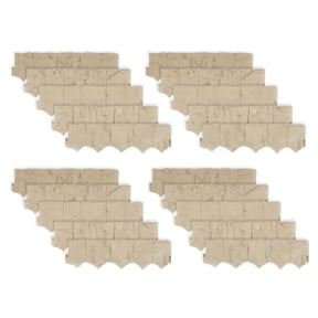 Suncast, Landscape Design Border Stones, 40 pcs, Gray, 12" x 5.75 ...