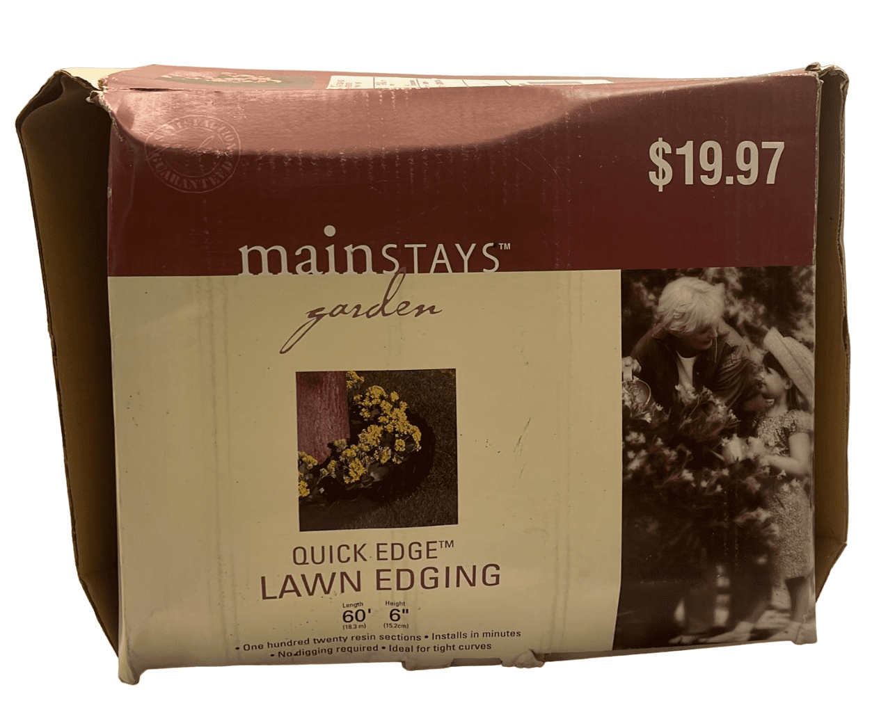 Suncast Quick Edge Interlocking Landscape Edging, 60' Length, 6" Height ...