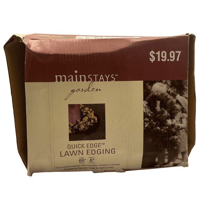 Suncast Quick Edge Interlocking Landscape Edging, 60' Length, 6" Height ...