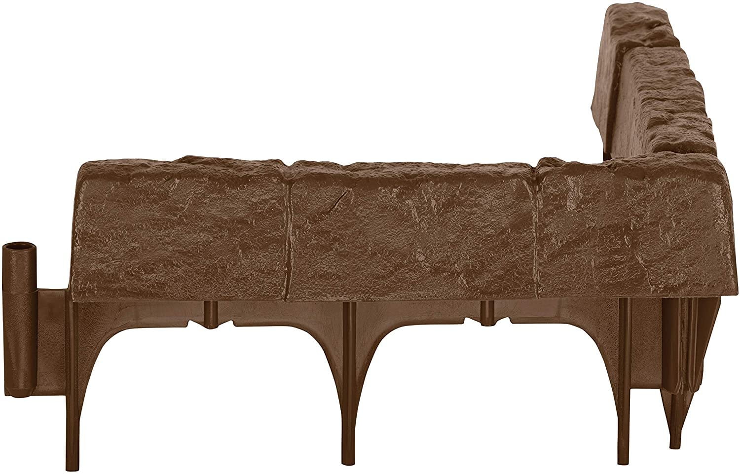 Suncast Resin Border Stone Edging for Landscape, Lawn, Bed - Brown ...
