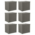 Suncast SS500ST 22 Gallon Small Resin Outdoor Patio Storage Deck Box (6 ...