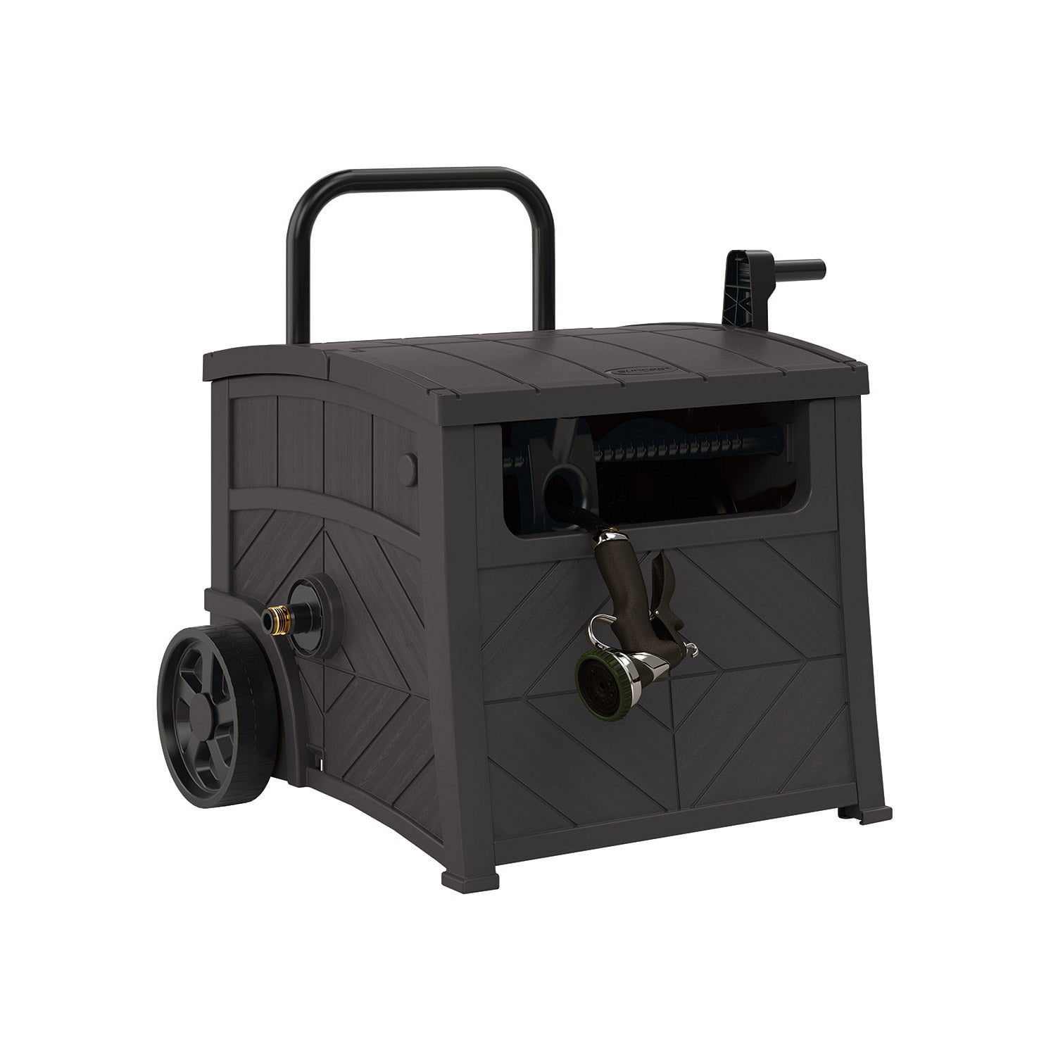 Suncast Smart Tube Hose Hideaway with High-Quality Brass Connections ...